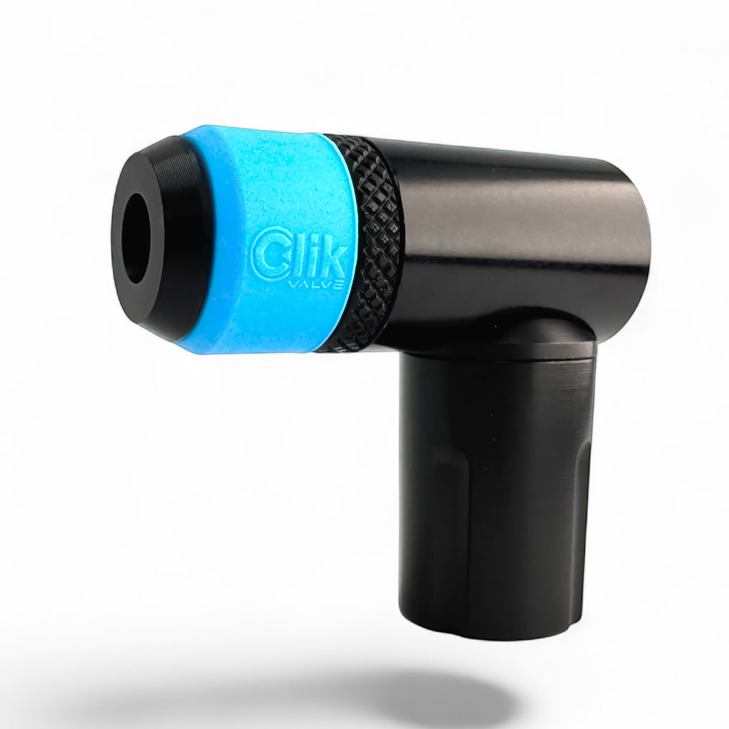 Clik 2-in-1 Right Angled Pump Head - Aluminum with Removable Adapter