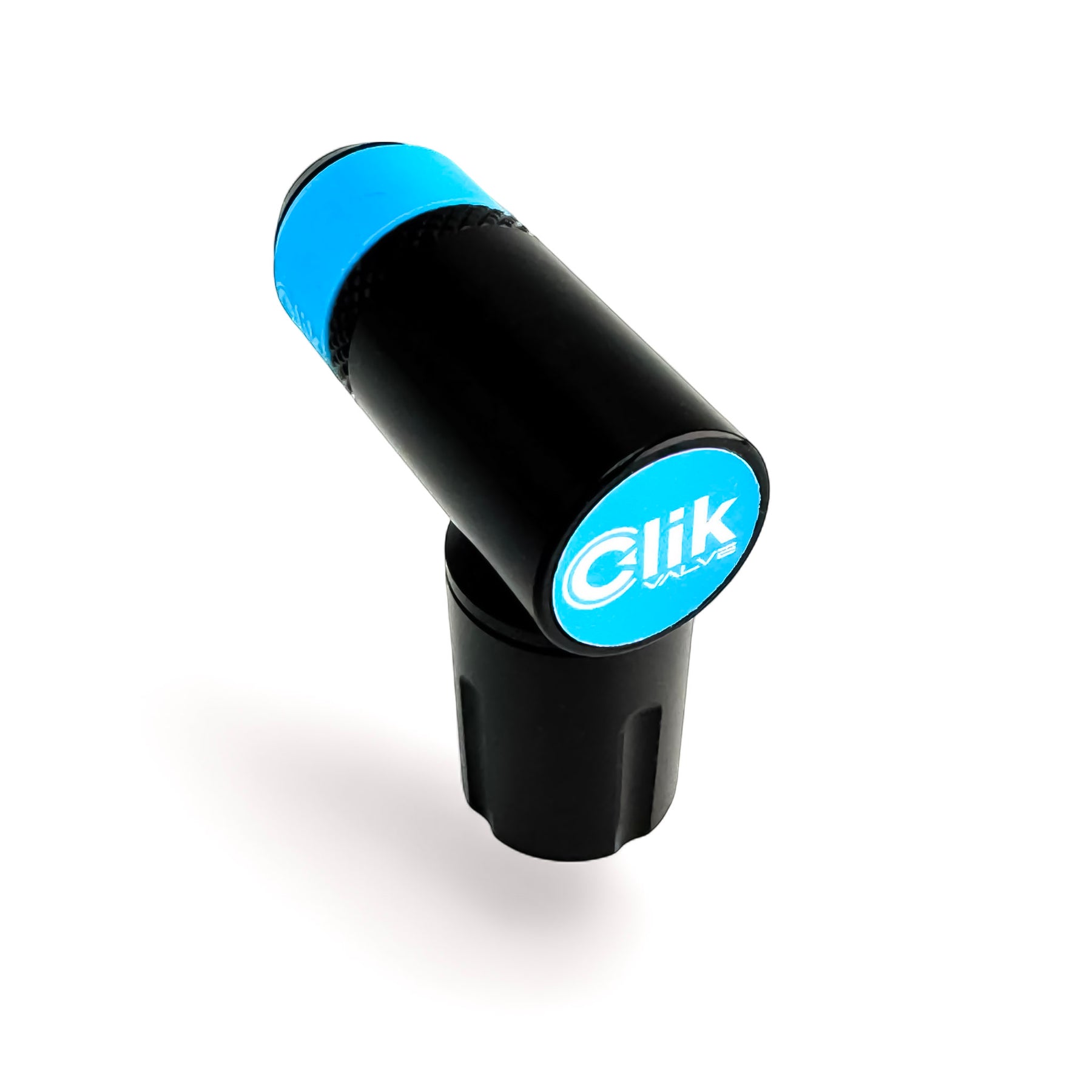 Clik 2-in-1 Right Angled Pump Head - Aluminum with Removable Adapter