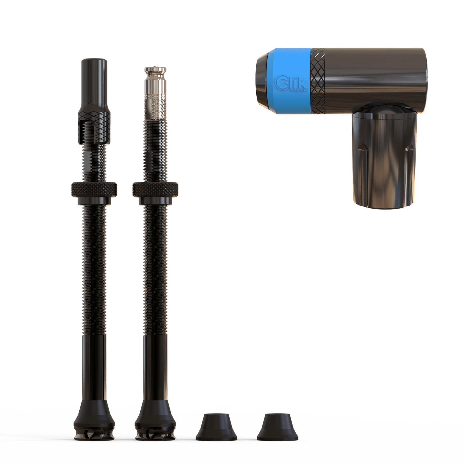 Clik Tubeless Valves & Pump Head Kit (Premium Edition)
